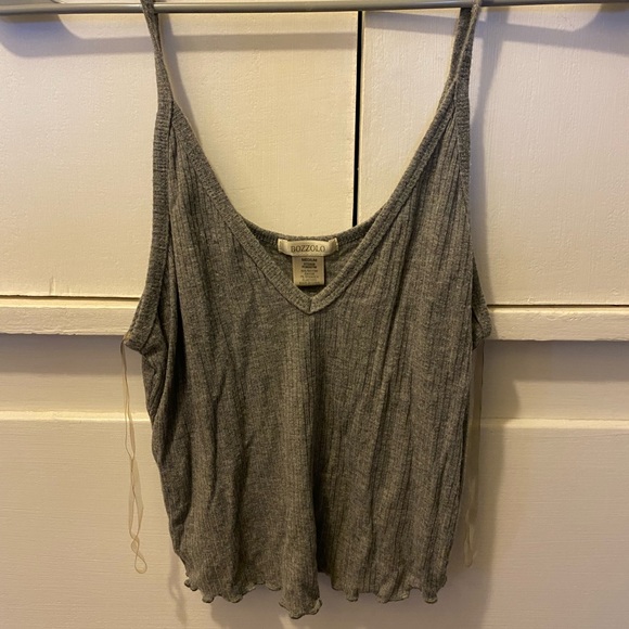 Bozzolo | Tops | Bozzolo Gray Tank Crop | Poshmark